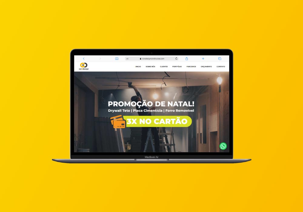 Site - Cor e Design Construções - TFreitas Studio - Sua Idéia, Nossa ...